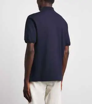 Ralph Lauren Purple Label Cotton-cashmere Polo Bear Polo Shirt - Navy
