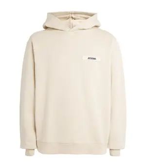 Jacquemus Grosgrain Logo Hoodie - Beige