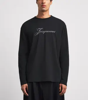 Jacquemus Cotton-hemp Logo Long-sleeve T-shirt