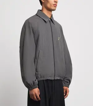 Jacquemus Embroidered Initial Windbreaker Jacket - Grey