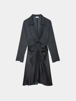 Zadig&Voltaire Rozo Satin Dress - Black