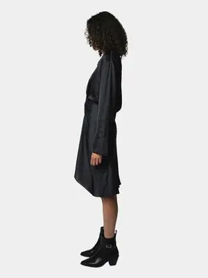 Zadig&Voltaire Rozo Satin Dress - Black