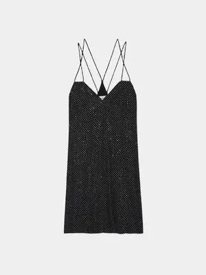 Zadig&Voltaire Rohana Diamanté Silk Dress - Black