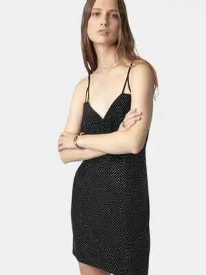 Zadig&Voltaire Rohana Diamanté Silk Dress