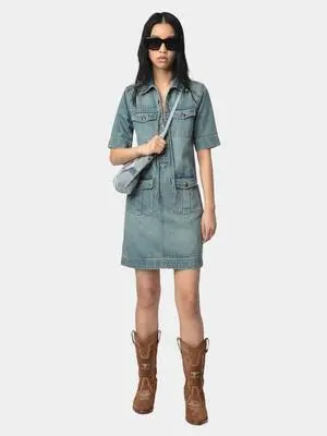 Zadig&Voltaire Utility Denim Mini Dress