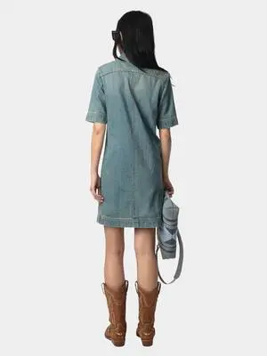 Zadig&Voltaire Utility Denim Mini Dress