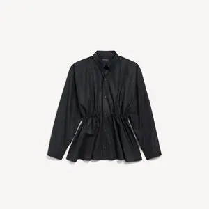Balenciaga Hourglass Shirt Dress In Cotton Poplin