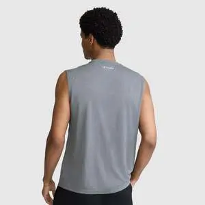 Champion Sport Muscle Tank, Reflective C Logo - Granite Heather