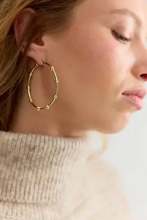 Free People Claire Plated Hoops
