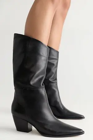 Matisse Dahlia Slouch Boots - Black Leather