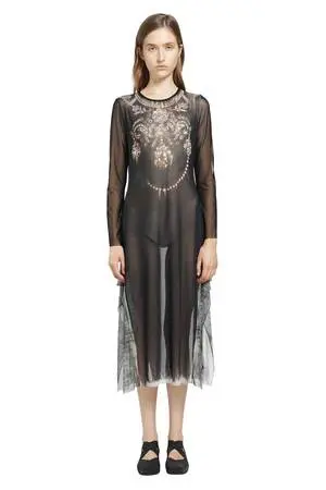 IA LONDON Grace Mesh Dress - Black