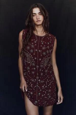 Free People Embellished Mini Dress