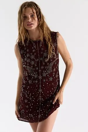 Free People Embellished Mini Dress