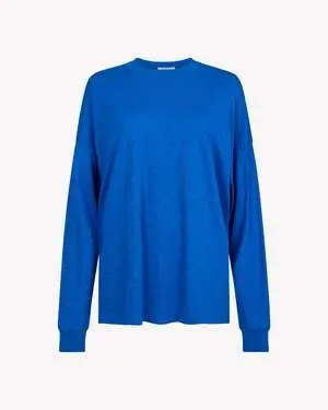 Serena Bute Cotton Long Sleeve T-shirt - Blue