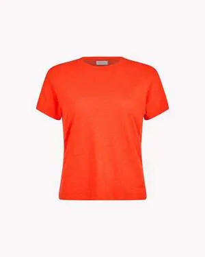 Serena Bute Cotton Short Sleeve T-shirt - Red