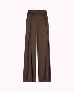 Serena Bute Cross Pleat Wide Leg Trousers - Ecru