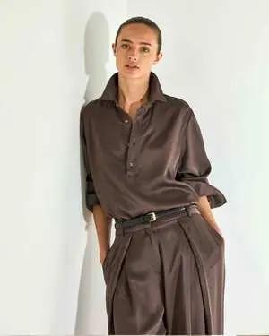 Serena Bute George Shirt - Brown