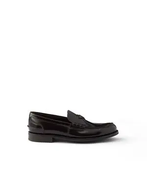 Prada Brushed Leather Loafers
