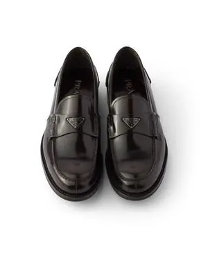 Prada Brushed Leather Loafers