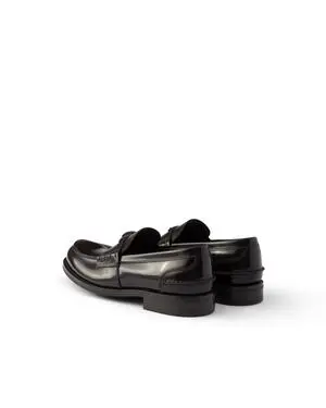 Prada Brushed Leather Loafers