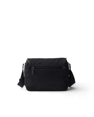 Prada Medium Quilted Re-nylon Shoulder Bag With Saffiano Leather Trim