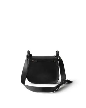 Prada Corsaire Aged Leather Mini Shoulder Bag - Black