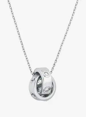 Michael Kors Logo And Cubic Zirconia Necklace
