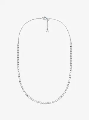 Michael Kors Pavé Tennis Necklace - Silver