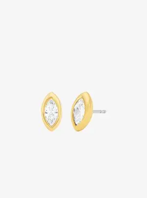 Michael Kors Marquise Cut Cubic Zirconia Stud Earrings In By - Gold