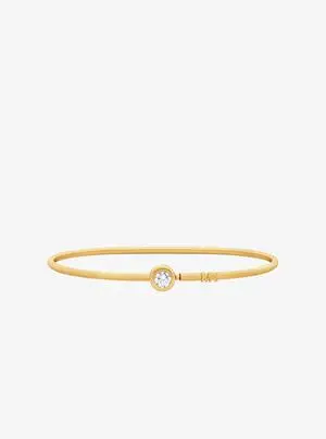 Michael Kors Round Stone Bangle Bracelet - Gold