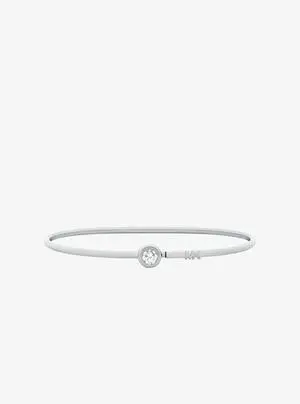 Michael Kors Round Stone Bangle Bracelet - Silver