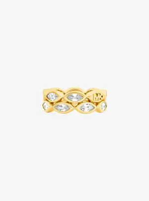 Michael Kors Marquise Cubic Zirconia Tennis Ring - Gold