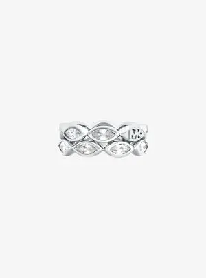 Michael Kors Marquise Cubic Zirconia Tennis Ring - Silver