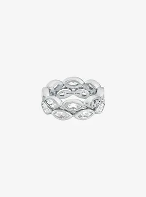 Michael Kors Marquise Cubic Zirconia Layered Ring - Silver