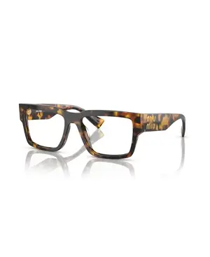 Miu Miu Rectangle Eyeglasses - Tortoise
