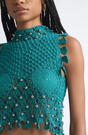 Rabanne Sleeveless Crochet Top