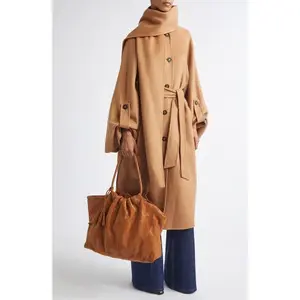 Zimmermann Valiant Wool Blend Coat With Scarf