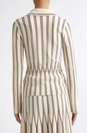 Zimmermann Rebellion Stripe Polo Sweater