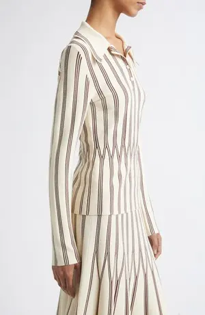 Zimmermann Rebellion Stripe Polo Sweater