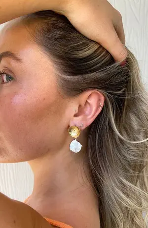 SET & STONES Reese Freshwater Pearl Drop Earrings