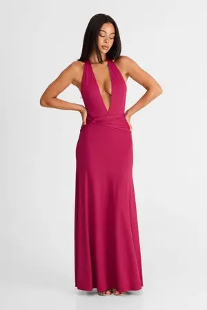 SASHA THERESE Antoinette Maxi Dress - Berry