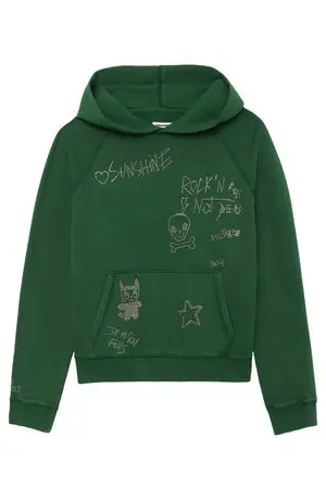 Zadig&Voltaire Rhinestone Graphic Hoodie