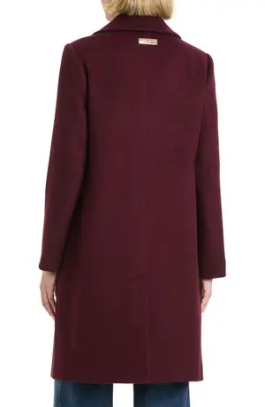 Vince Camuto Boyfriend Longline Coat - Garnet