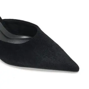 KNEETOES Lunya Velvet Mules - Black