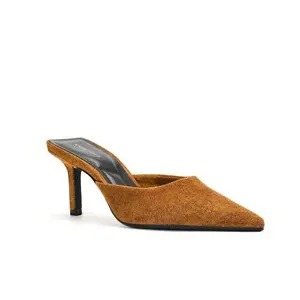 KNEETOES Lunya Velvet Mules Tan