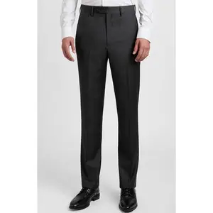 Santorelli Roma2 Super 130's Bi-stretch Wool Trousers Charcoal