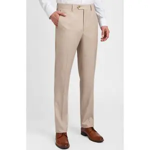 Santorelli Roma2 Super 130's Bi-stretch Wool Trousers Tan