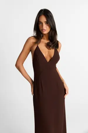 SASHA THERESE Elara Maxi Dress - Chocolate