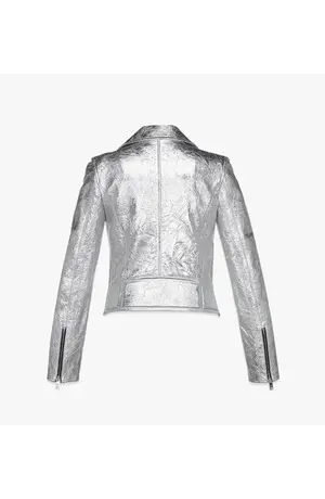 Mcm Rider Jacket In Metallic Lambskin
