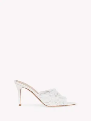 GIANVITO ROSSI Claudia Mule - White Fabric